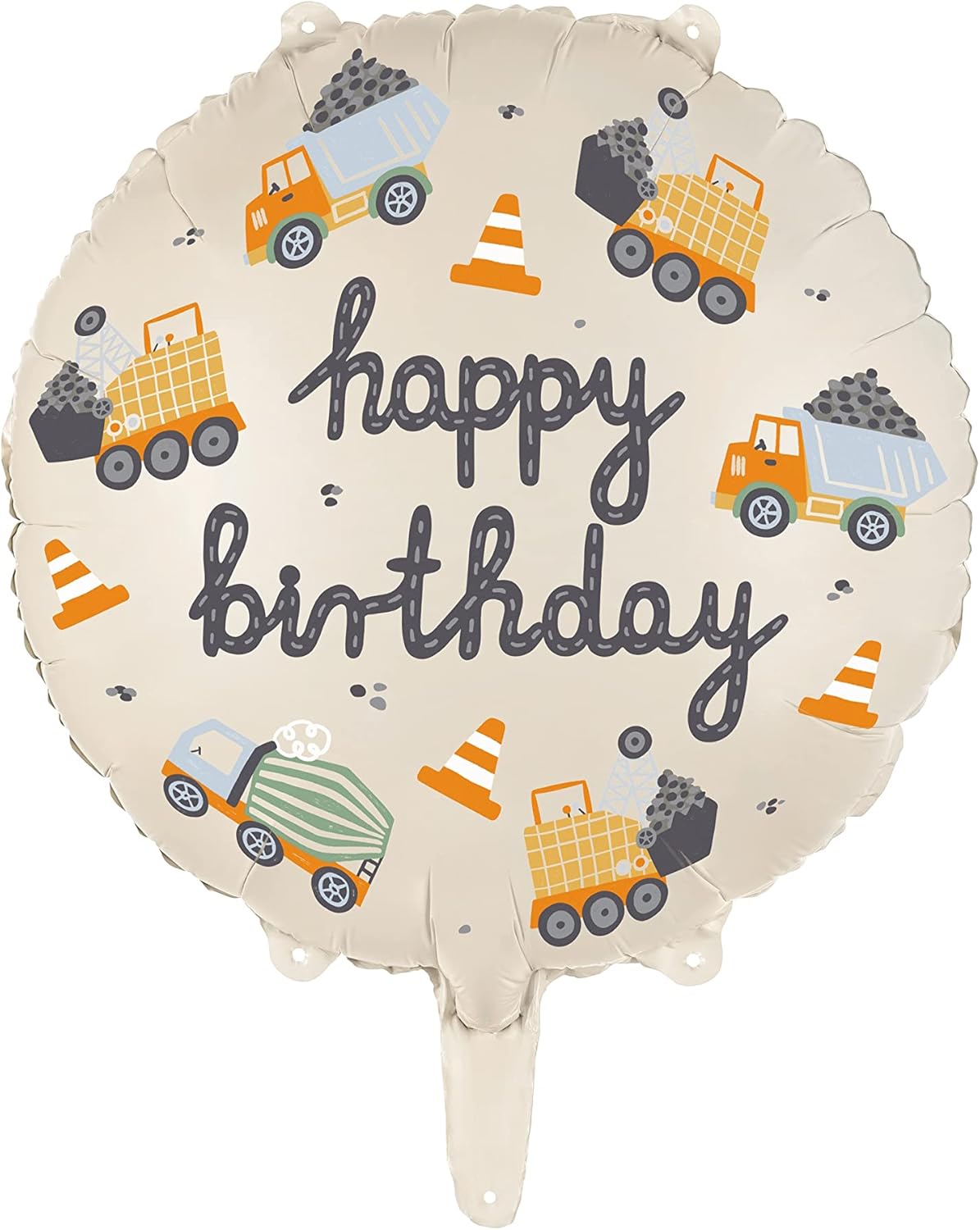 Folienballon Happy Birthday Ballon Fahrzeuge Luftballon Baustelle Geburtstag Junge Luftballon ...