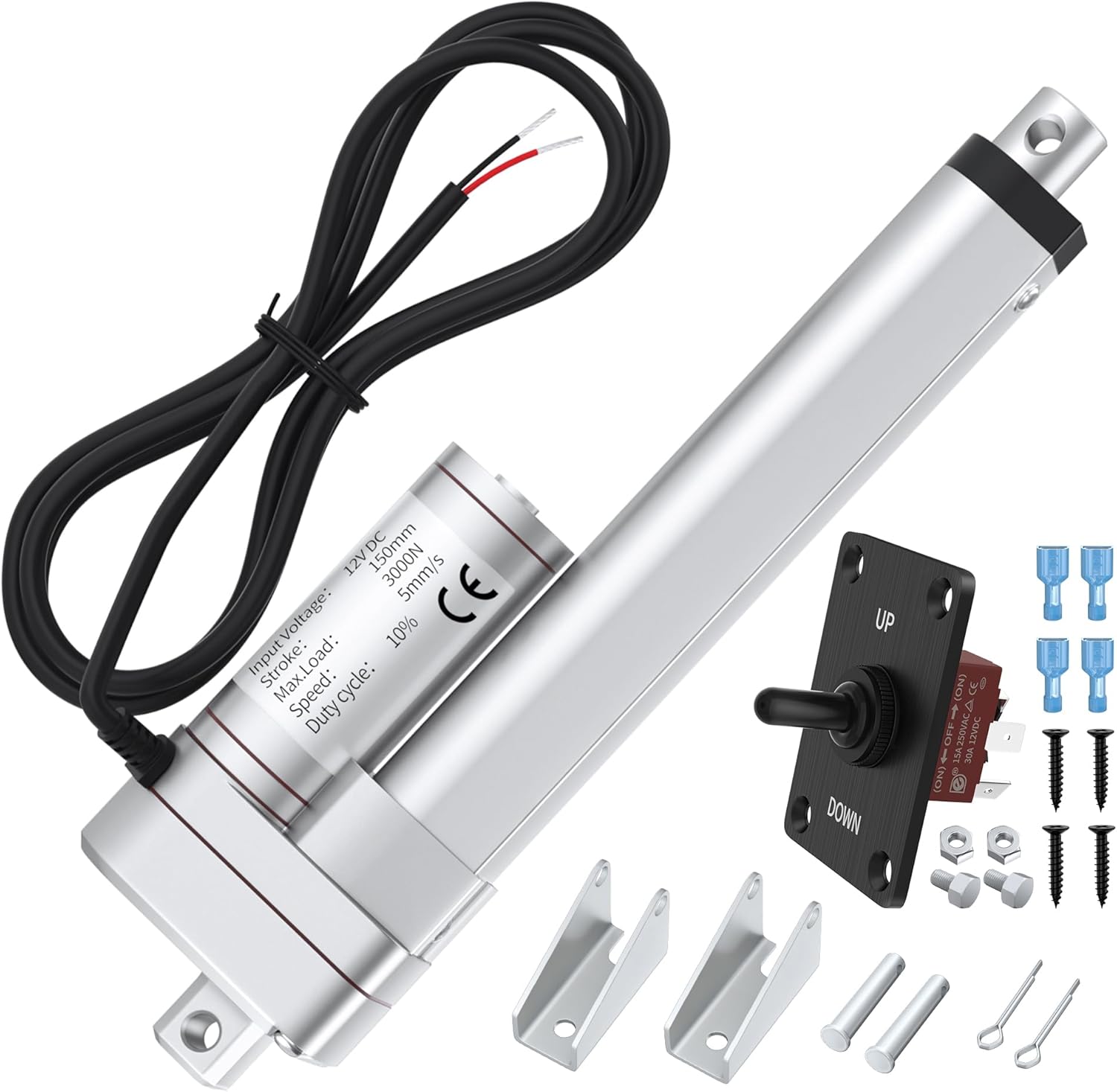 RVMARINEPAT Linear Actuator with Controller, 5.9" Stroke Electric ...