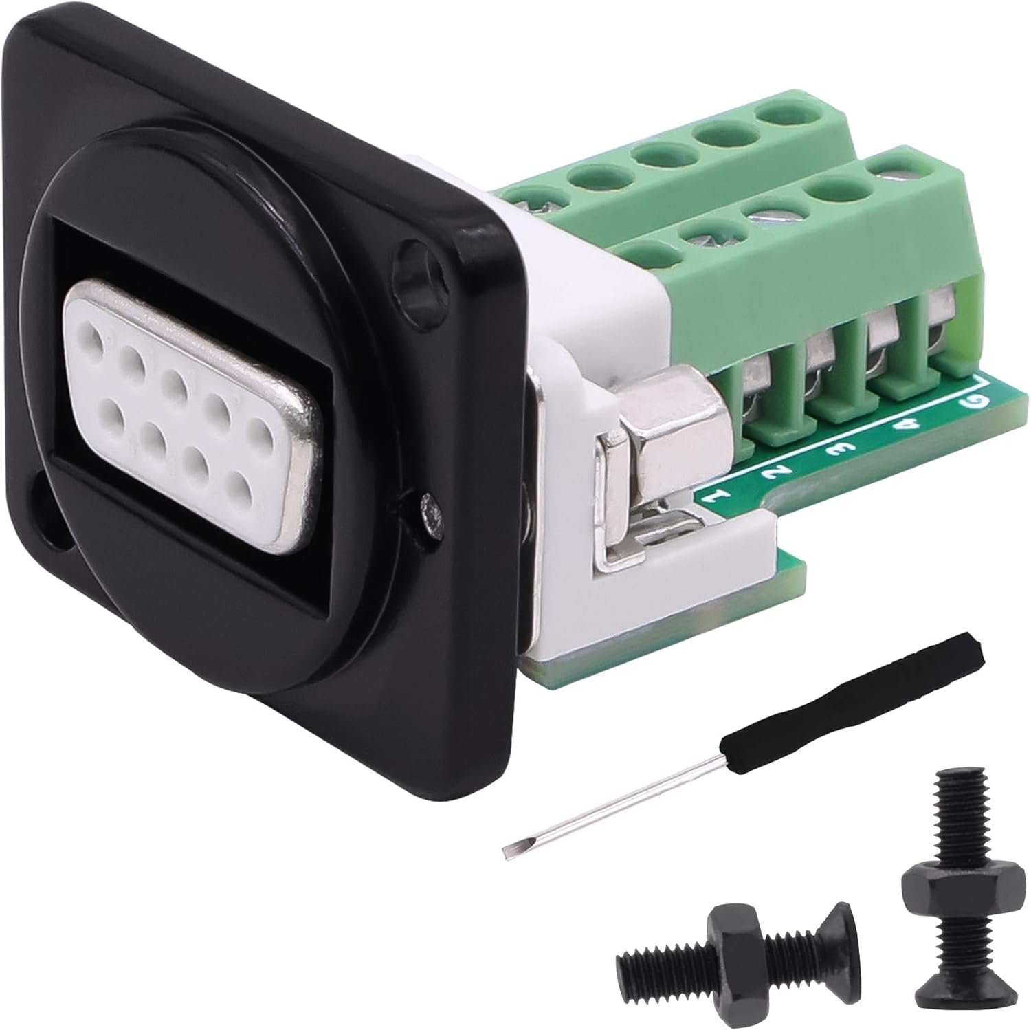 Amazon.com: CybNemo D-Type DB9 Solderless Terminal Connector Panel ...