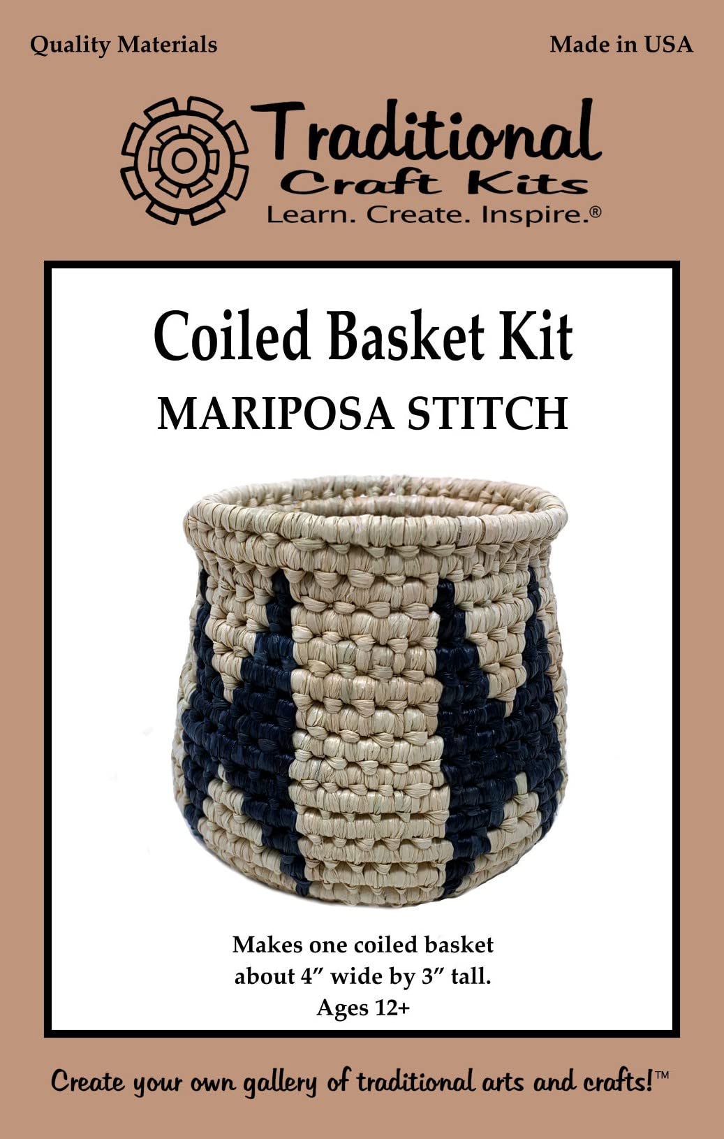 Amazon.com: Traditional Craft Kits Coiled Basket Kit - Mariposa Stitch