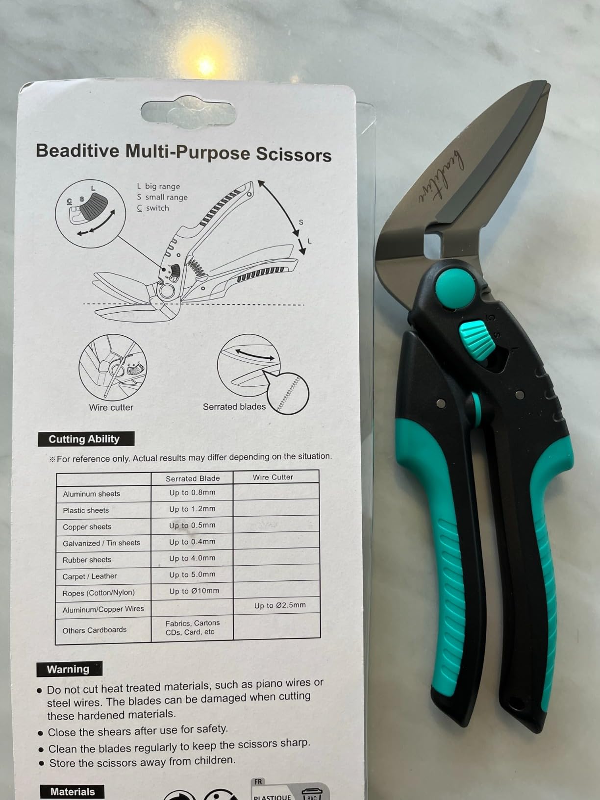 $5/mo - Finance Beaditive Heavy Duty Multipurpose Angled Craft Scissors ...