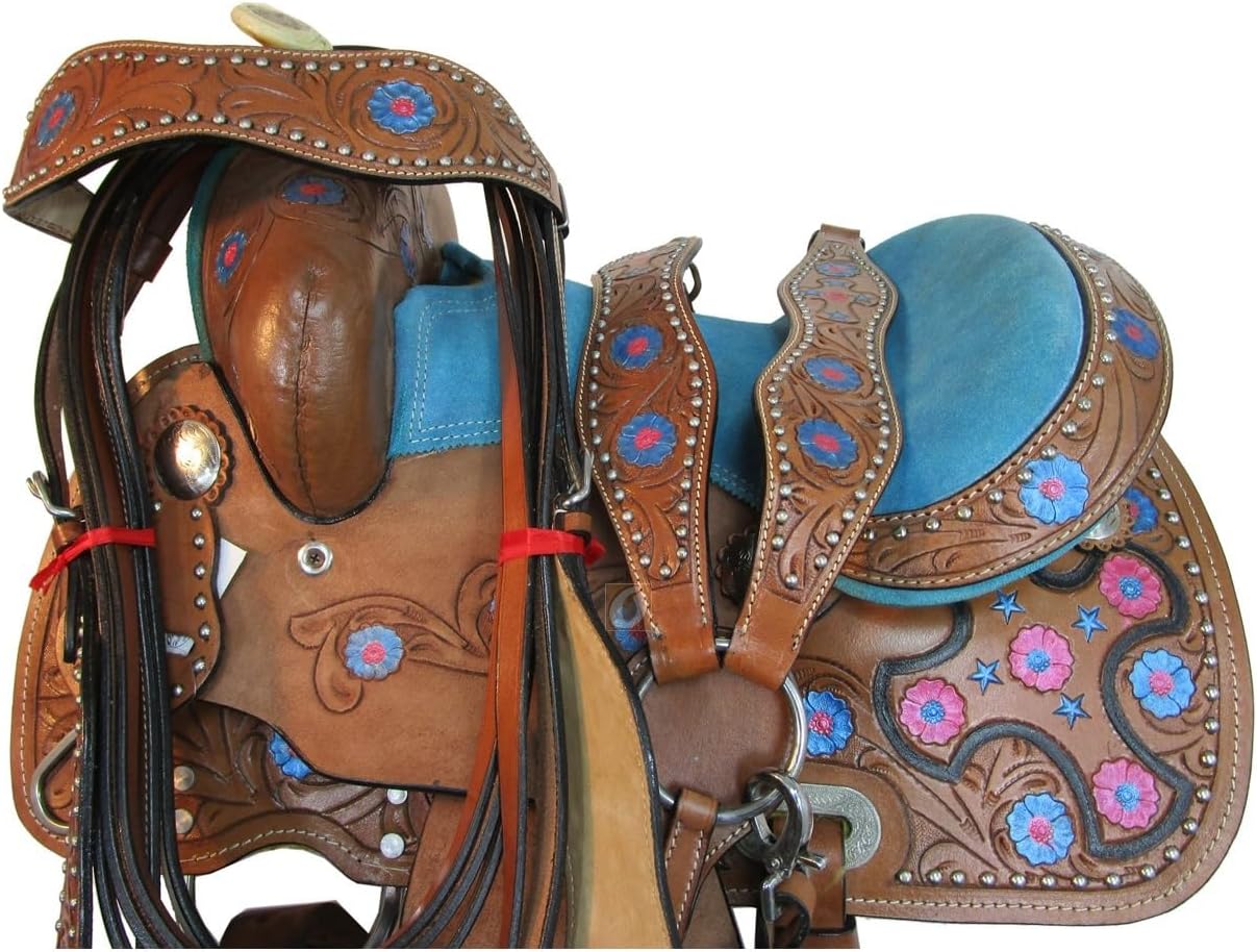 Amazon.com : Kids Western Saddle Youth Barrel Racing Horse Trail ...
