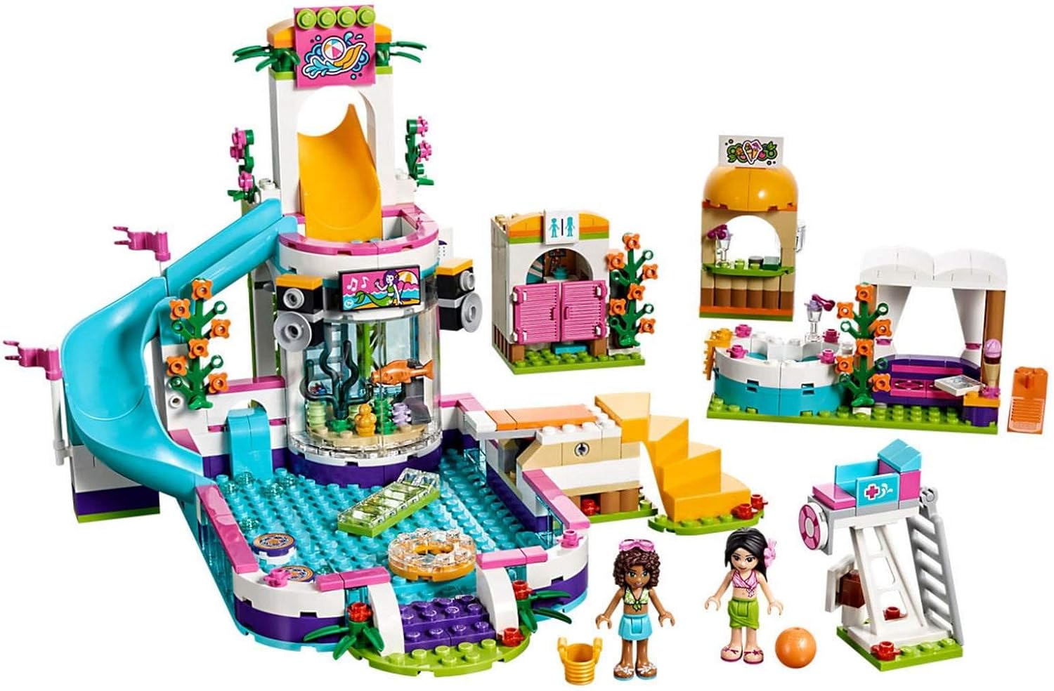 LEGO 6174672 Friends Heartlake Summer Pool 41313 Building Kit, Building ...