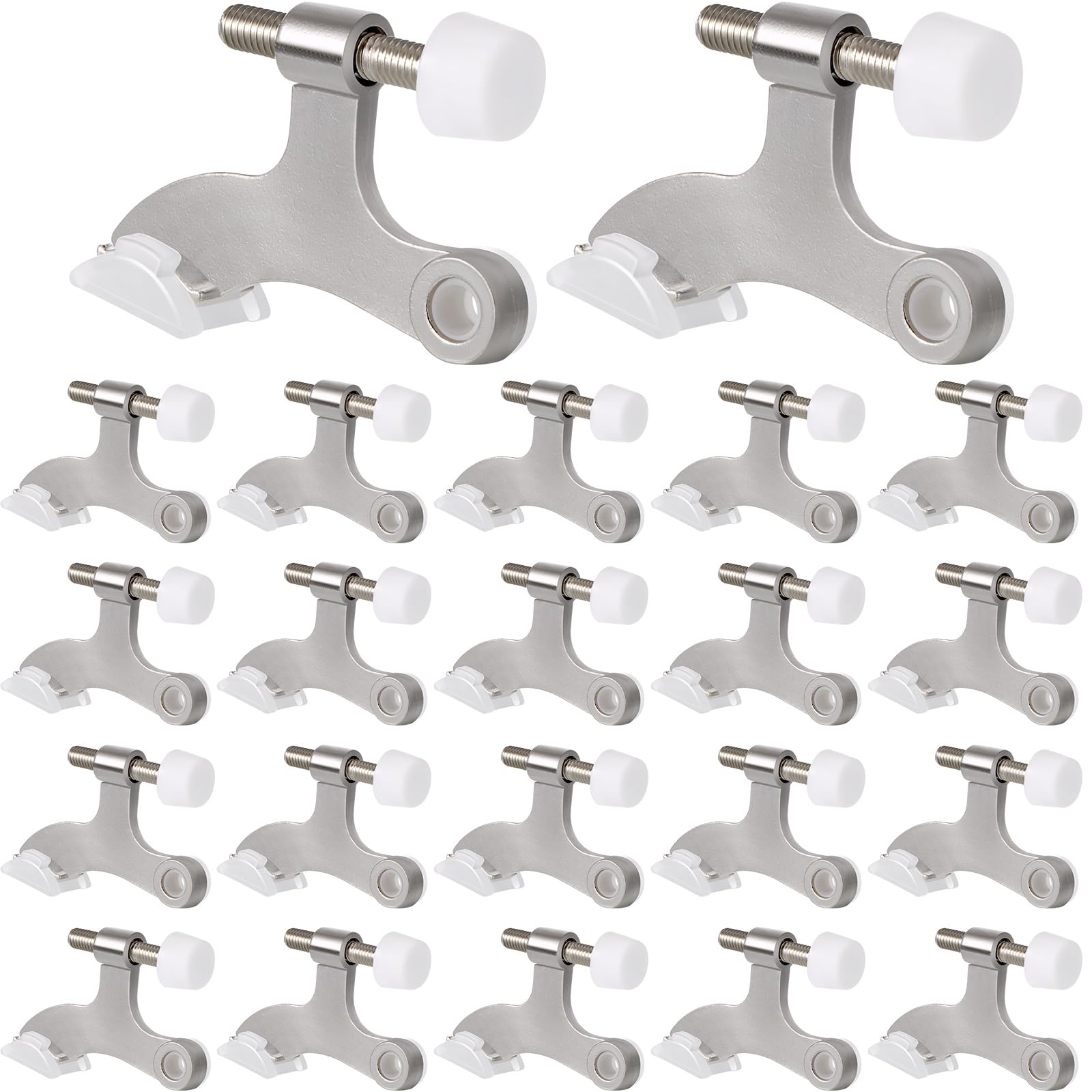 Snapklik.com : Chumia 20 Pieces Hinge Pin Door Stops Satin Brushed Door Stopper Adjustable Heavy ...