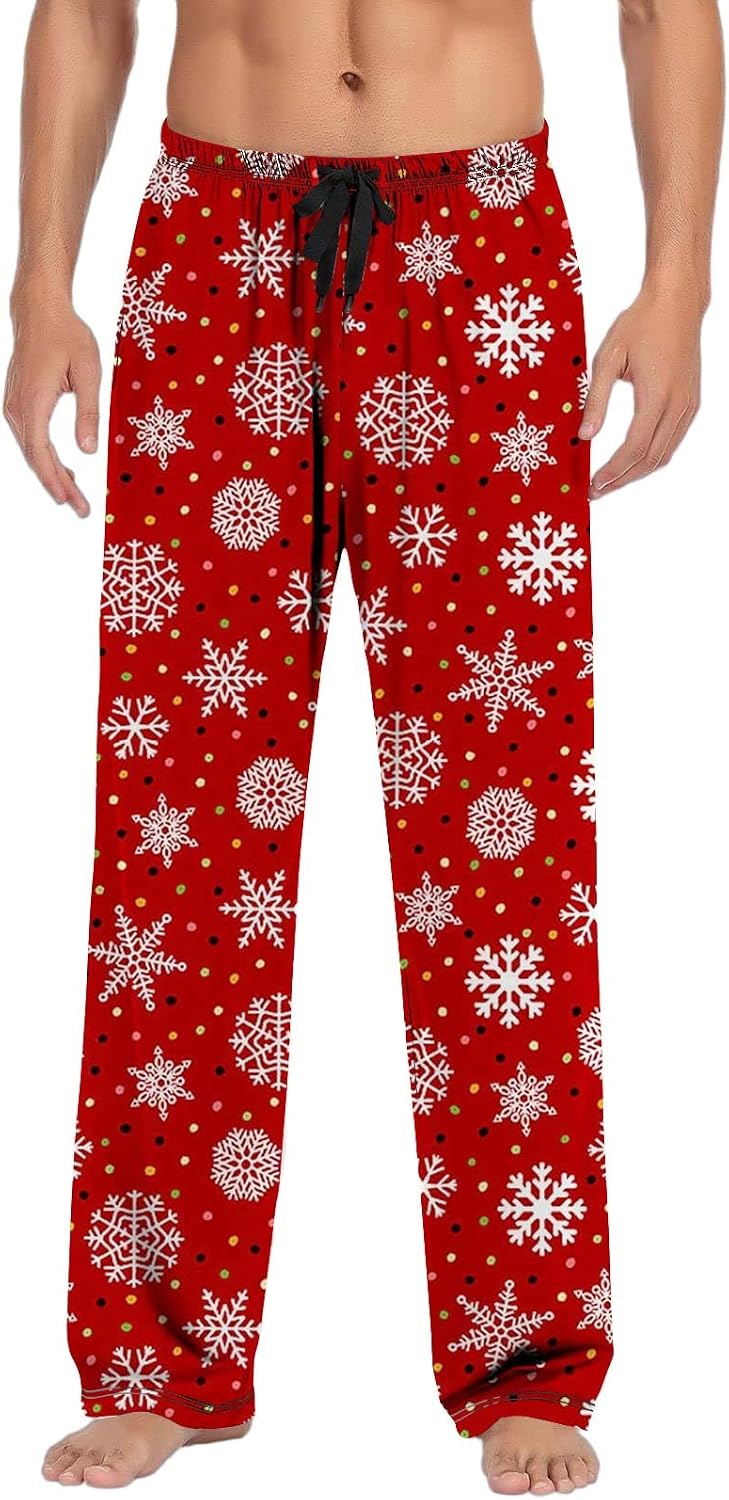 Amazon.com: Mens Christmas Pajama Pants Xmas Pajamas Funny Tree Printed ...
