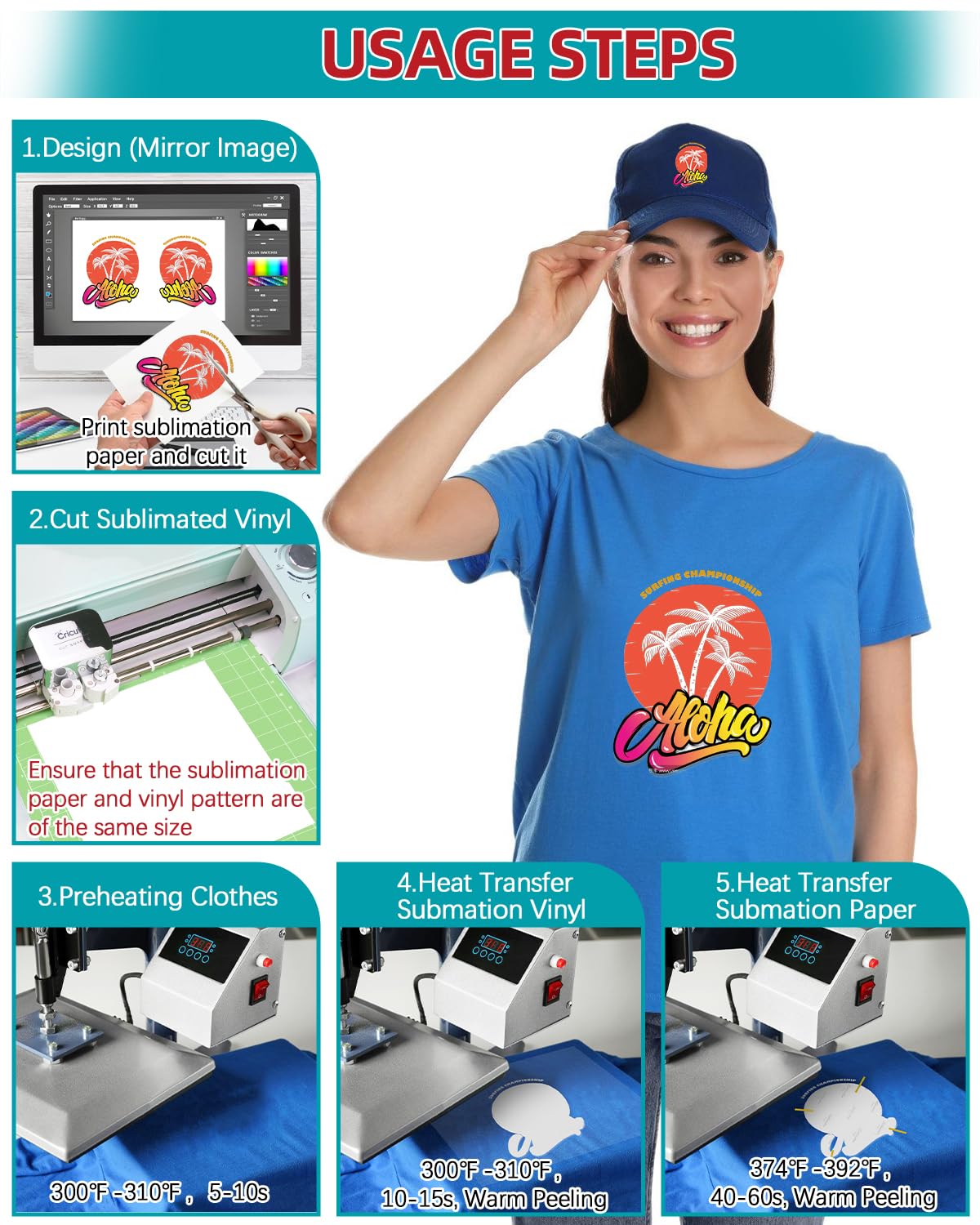 Snapklik.com : Lzerking Sublimation Htv For Dark Fabric 12in X 12ft ...