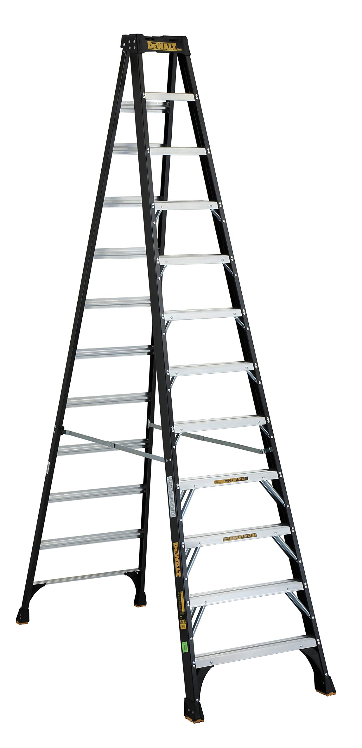 DeWalt DXL3010-12 Foot Step Ladder, 12 feet, Black - Step Ladder ...