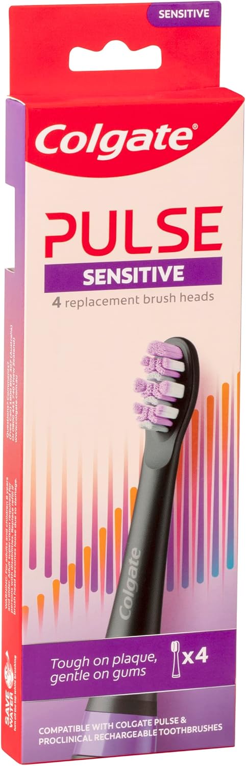 Colgate Pulse Sensitive Electric Toothbrush Replacement Brush Head ...