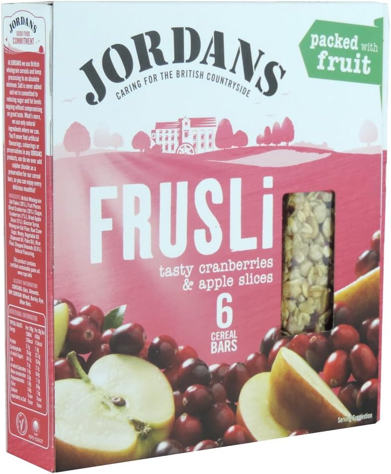 Jordans Frusli Cranberry & Apple Cereal Bars (6x30g) : Amazon.co.uk ...