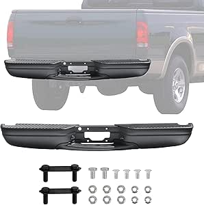 Amazon.com: Black Rear Step Bumper Assembly without Parking Sensor ...