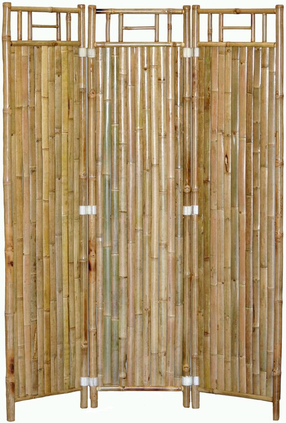 Amazon.com - Bamboo54 63" H Natural Bamboo 3 Panel Room Divider