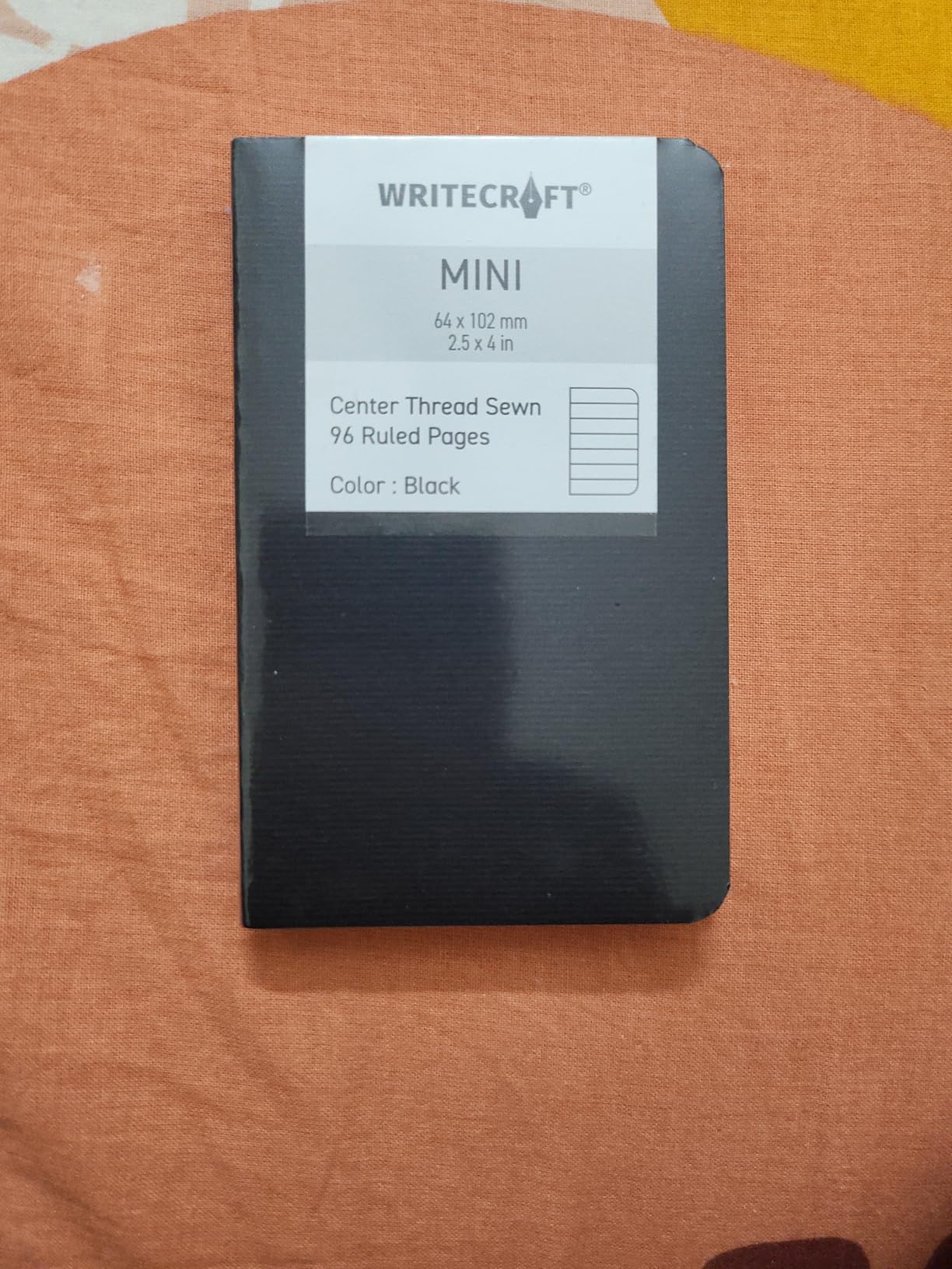 WRITECRAFT Mini Pocket Notebook | Centre Thread Sewn | Round Corner ...