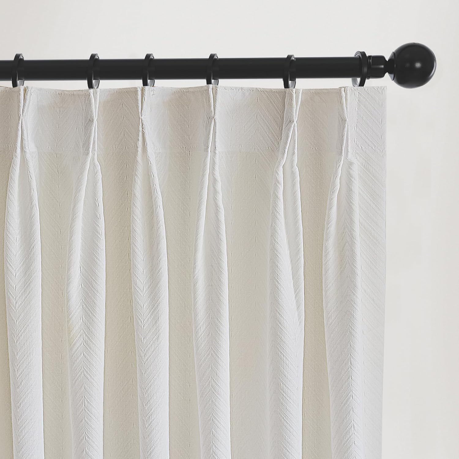 Amazon.com: Artdix White Chevron Sheer Curtains 84 Inches Long 2 Panels ...