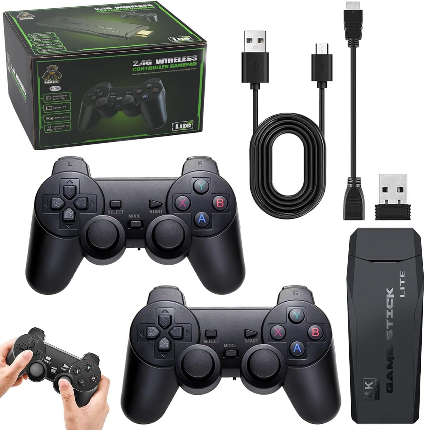 TSZCOO Consola Retro Game Stick 4k,Consola de Videojuegos Retro,Mini ...