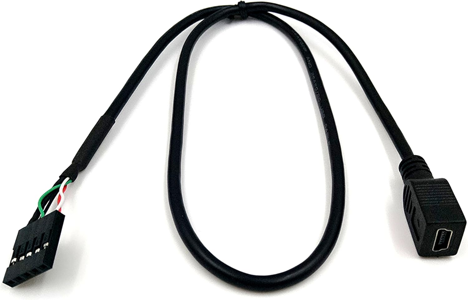 Amazon.com: Duttek (2-Pack) 50CM Mini USB Female to 5 Pin Female ...