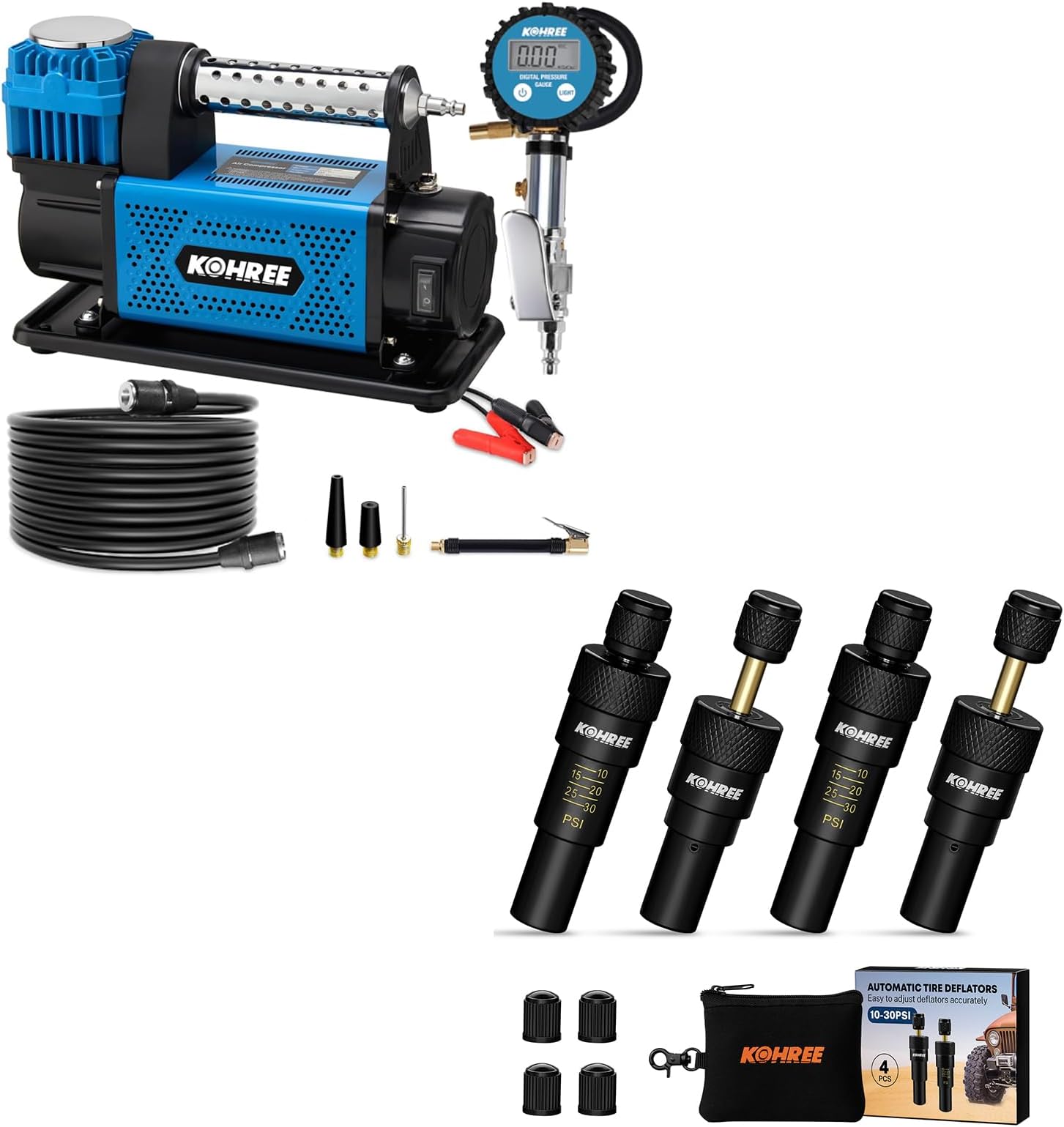 Amazon.com: Kohree 12V Air Compressor Heavy Duty, 7.06 CFM Portable Air ...