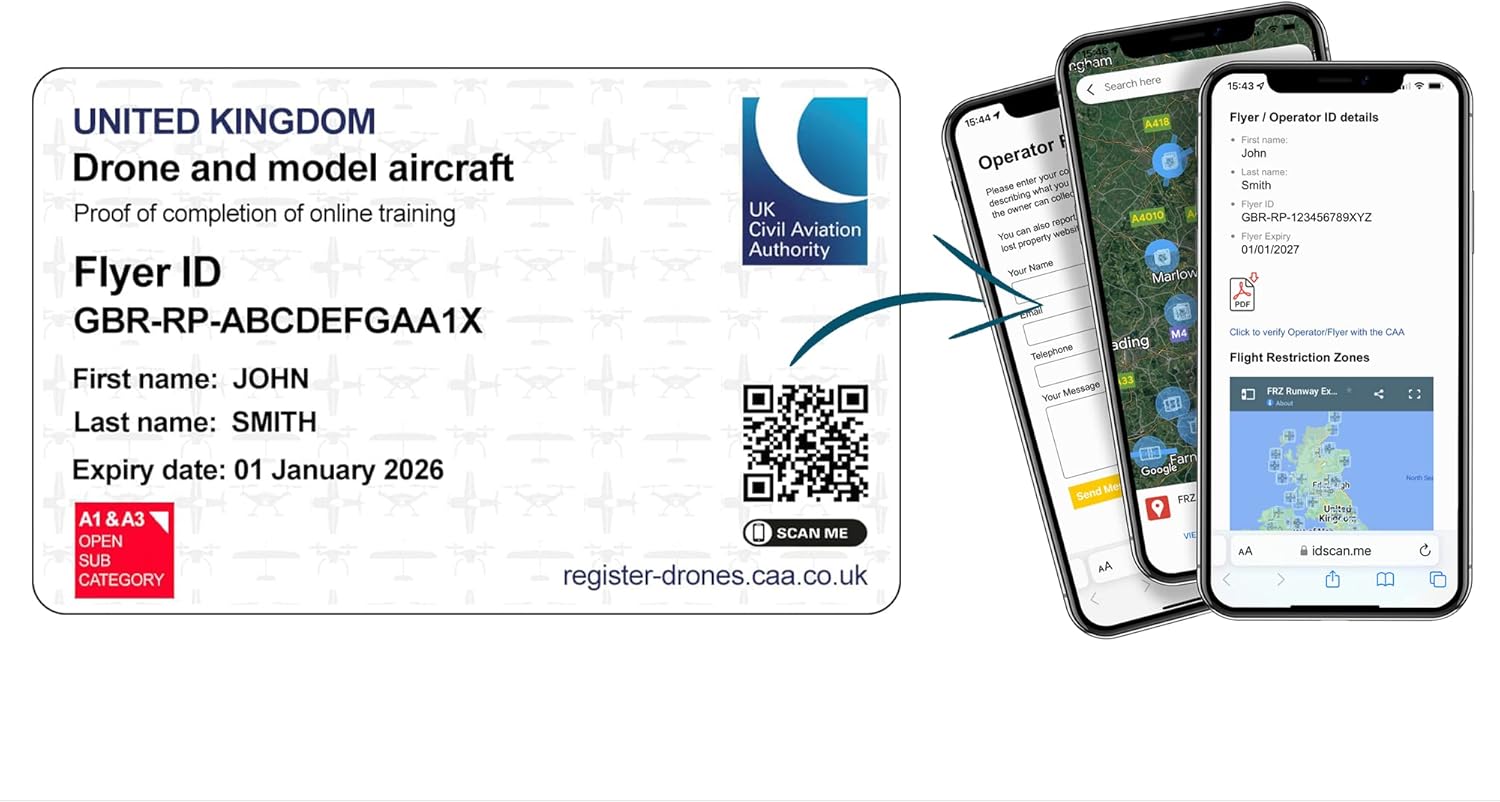 Drone Flyer Photo ID Card + FREE Digital Flyer ID Card (Android/iOS ...