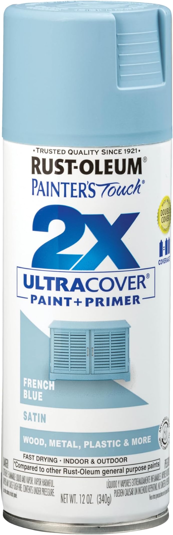 Rust-Oleum 277991 Painter's Touch 2X Ultra Cover Spray Paint, 12 oz ...