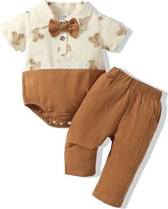 Amazon.com: Bear Baby Clothes for Boys Summer Baby Boy Stuff Newborn ...