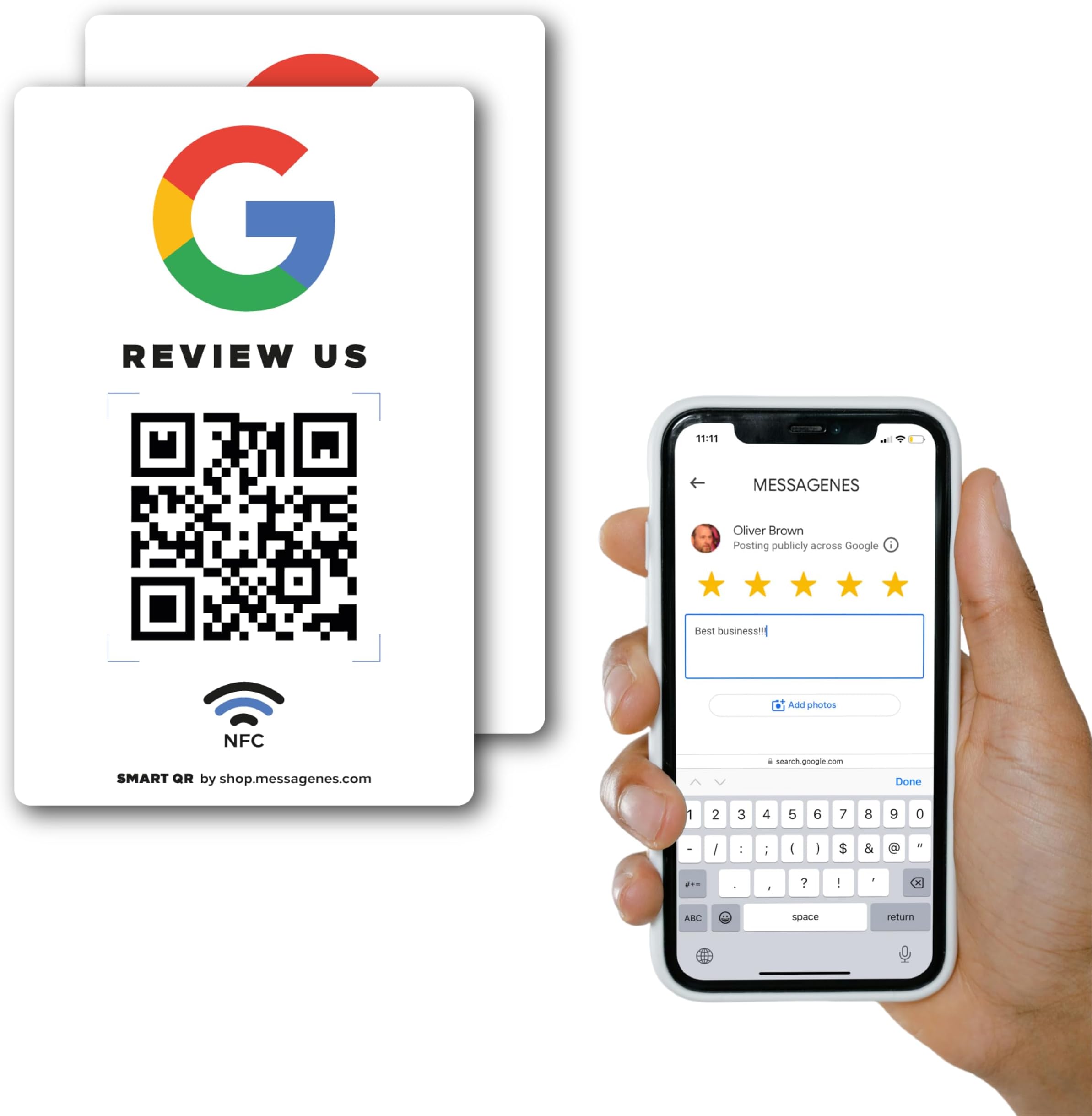 Amazon.com: Google Review Tap Stickers, 5-Pack by TapFive: Smart Tap ...