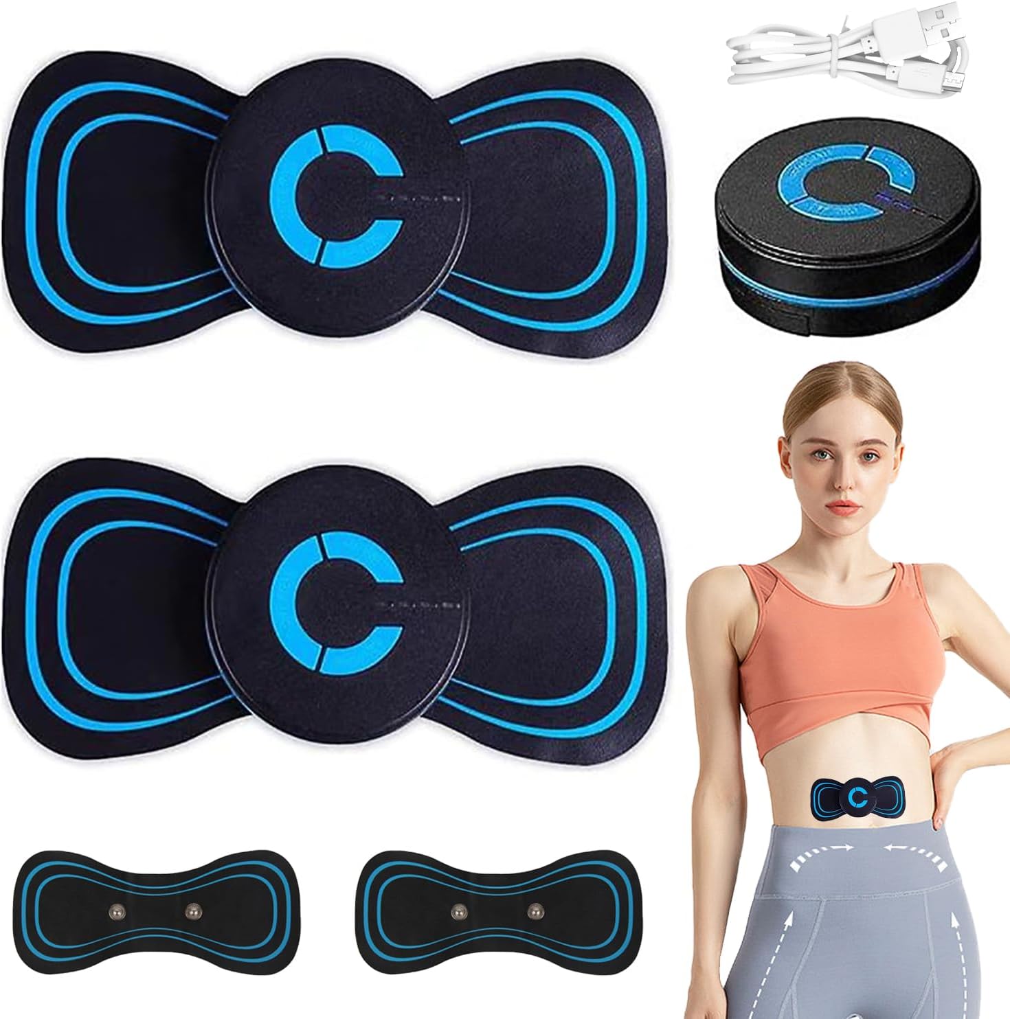 SULIVES Mini Neck Massager - 2 Portable Full Body Massagers, 6 Modes ...