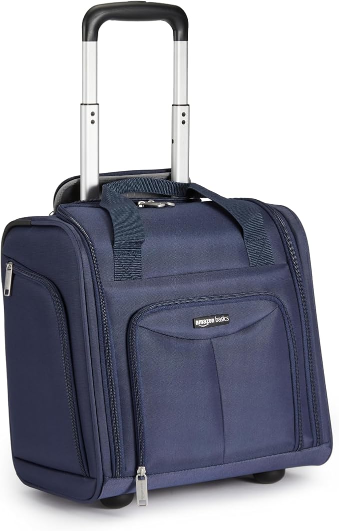 AmazonBasics Bagage compact sous le siège, Bleu marine, Standard ...