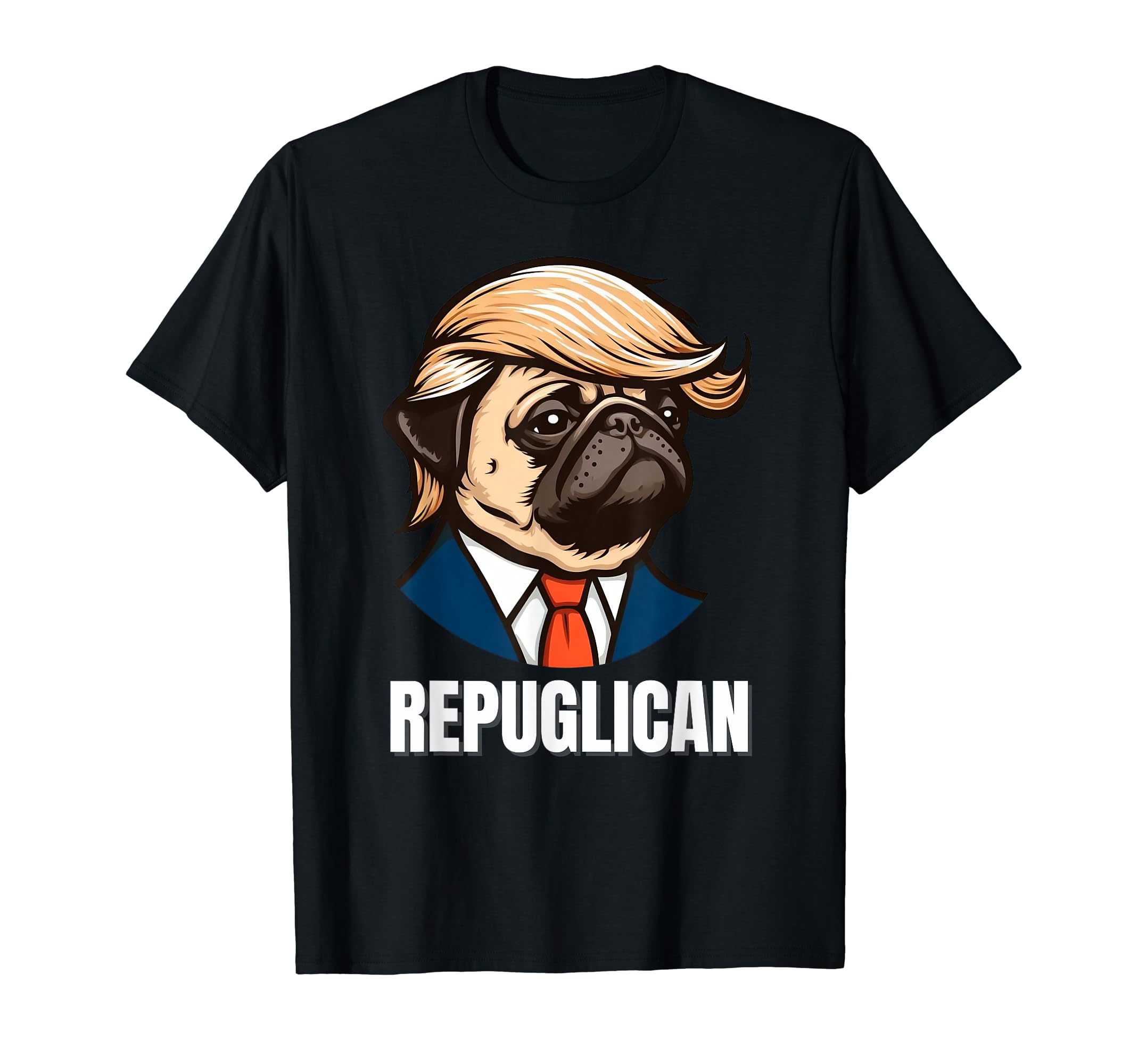 Amazon.com: Funny Republican Pug Political Dog Repuglican Men Women T ...