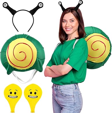 Amazon.com: Suncalla Cute Snail Shell Costume with Snail Headband Green ...