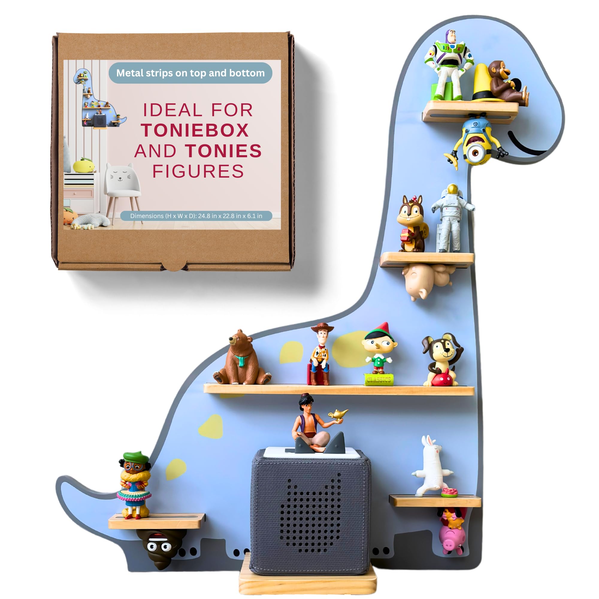 Amazon.com: BigStep Large Magnetic Shelf for Toniebox, and Tonies ...