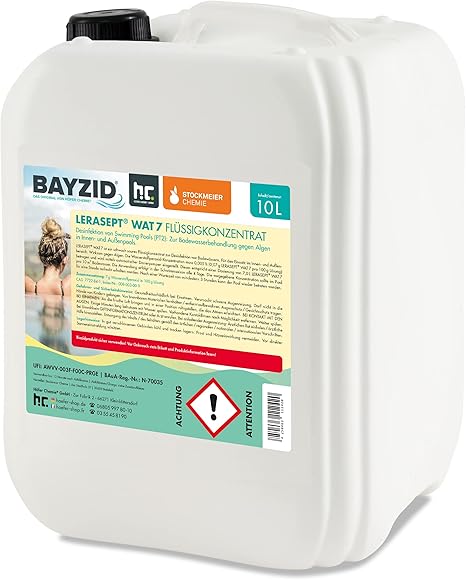 10 Litre Active Oxygen Hydrogen Peroxide H2O2 Lerasept® WAT 7 for Pools ...