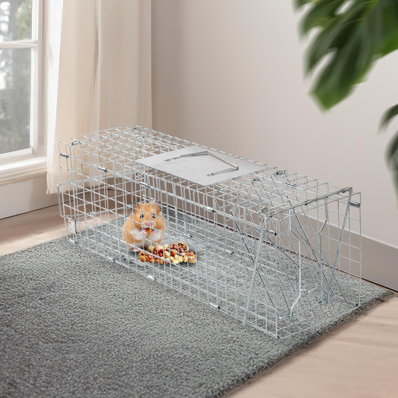 Snapklik.com : Live Animal Cage Trap, 24" Heavy Duty Folding Steel Cage ...