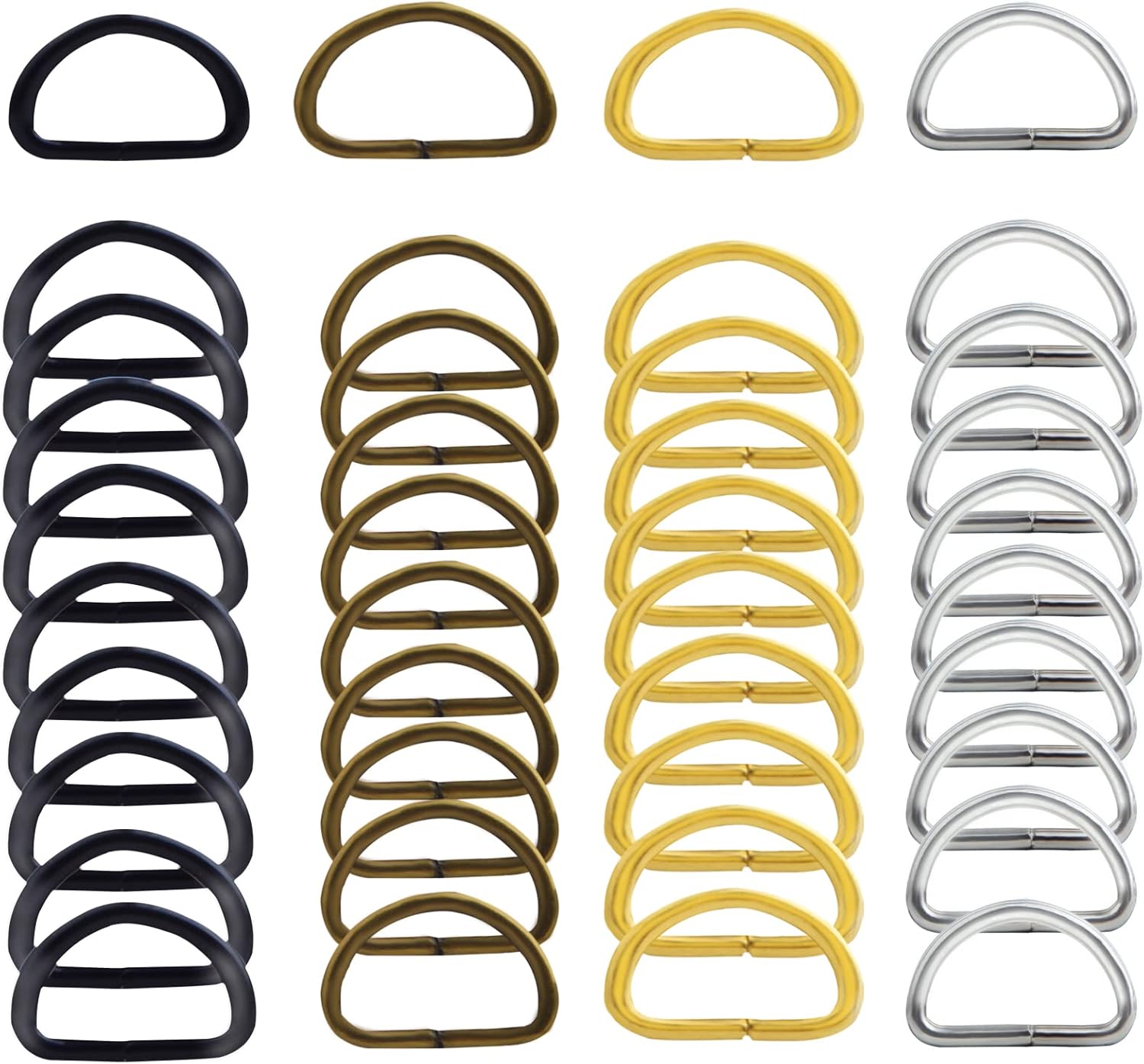 Amazon.com: BronaGrand 200pcs Semi-Circular D Rings Multipurpose Half ...