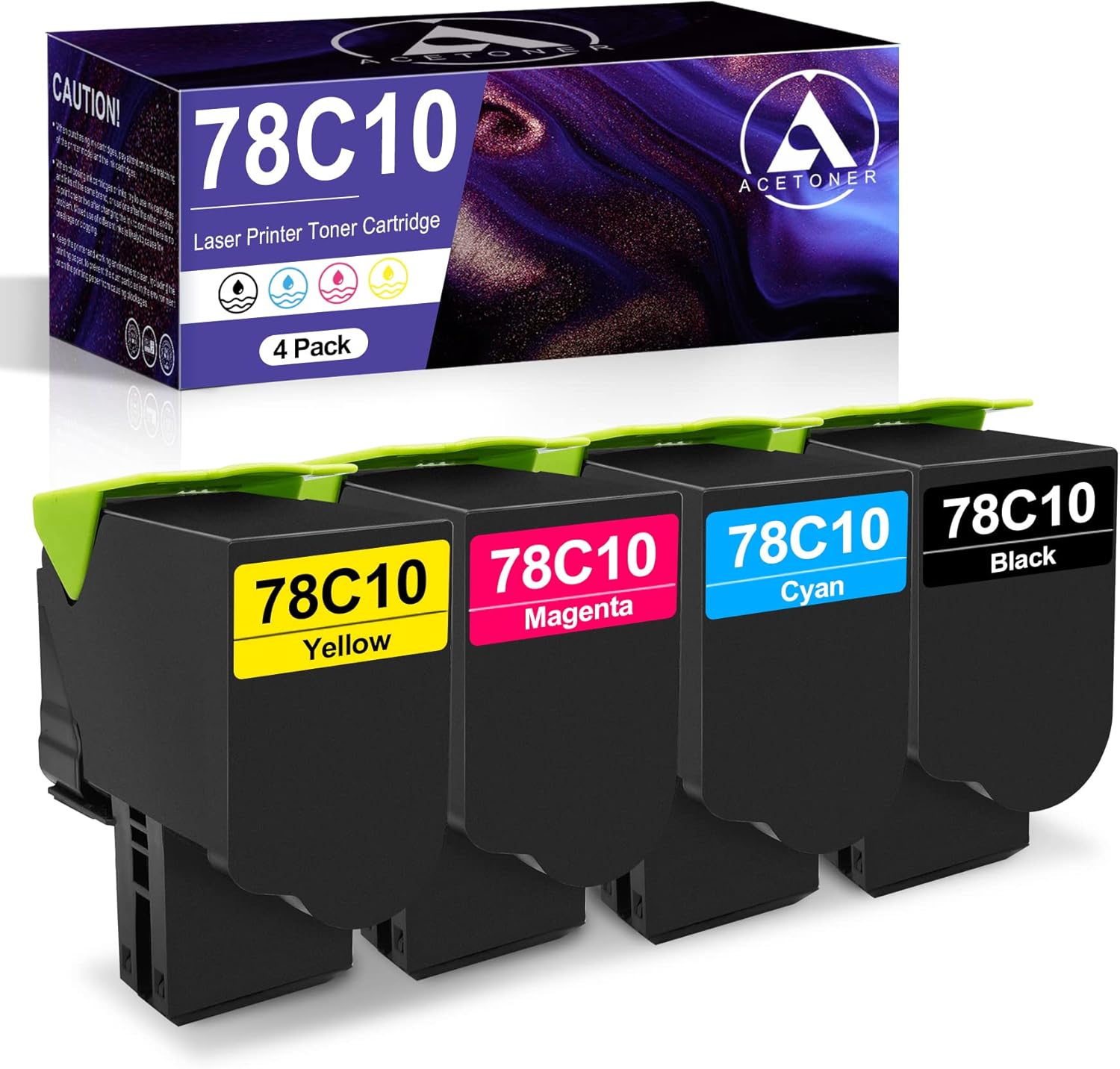 Amazon.com: ACETONER Replacement for Lexmark 78C10C0 78C10M0 78C10Y0 ...