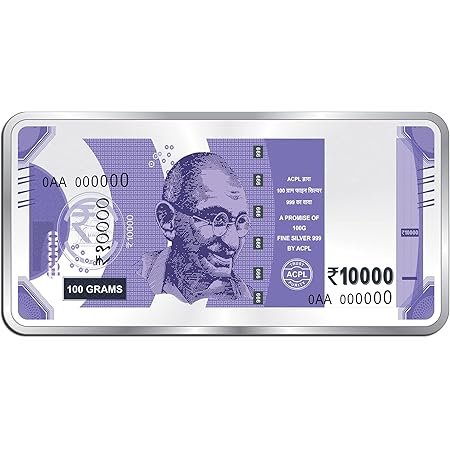 Buy ACPL Precious Moments BIS Hallmarked 100 Gram Silver Currency Bar ...