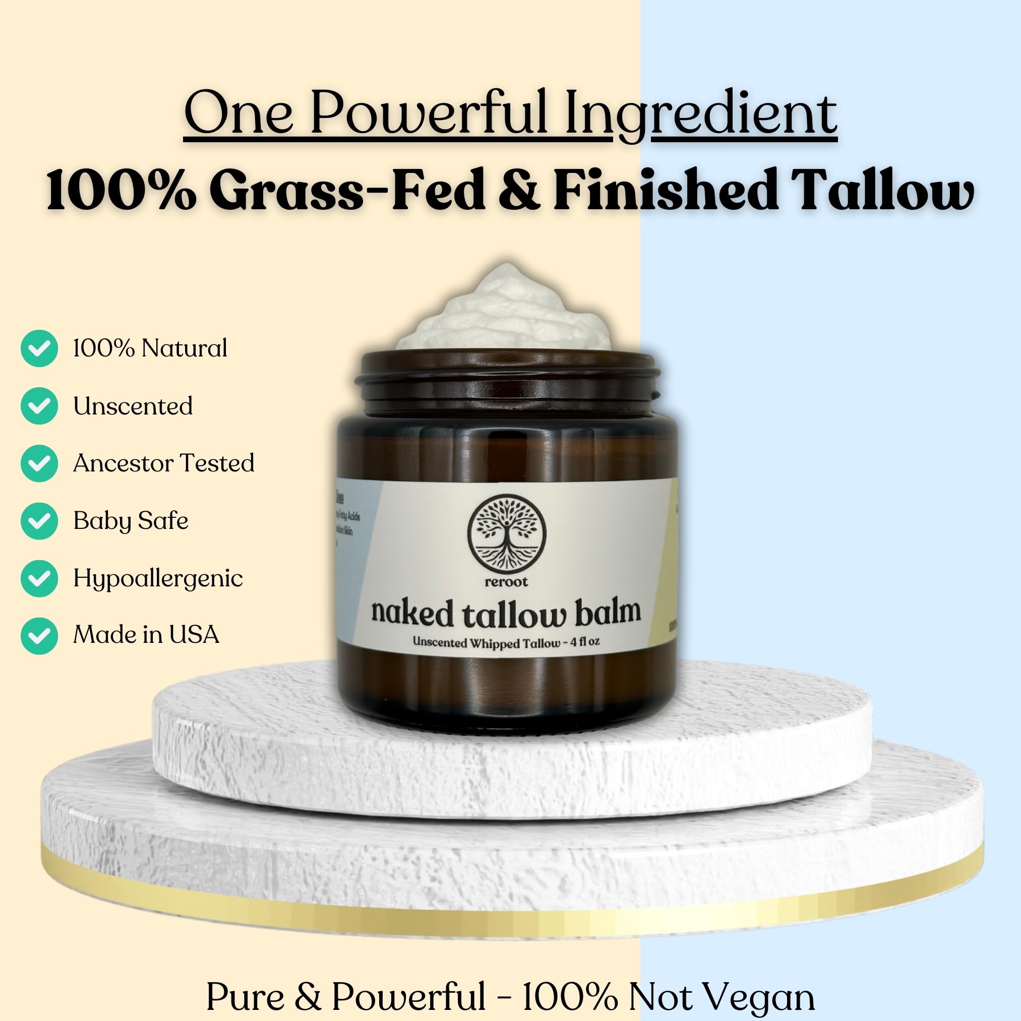 Snapklik.com : Beef Tallow For Skin NAKED TALLOW BALM 1 Ingredient ...