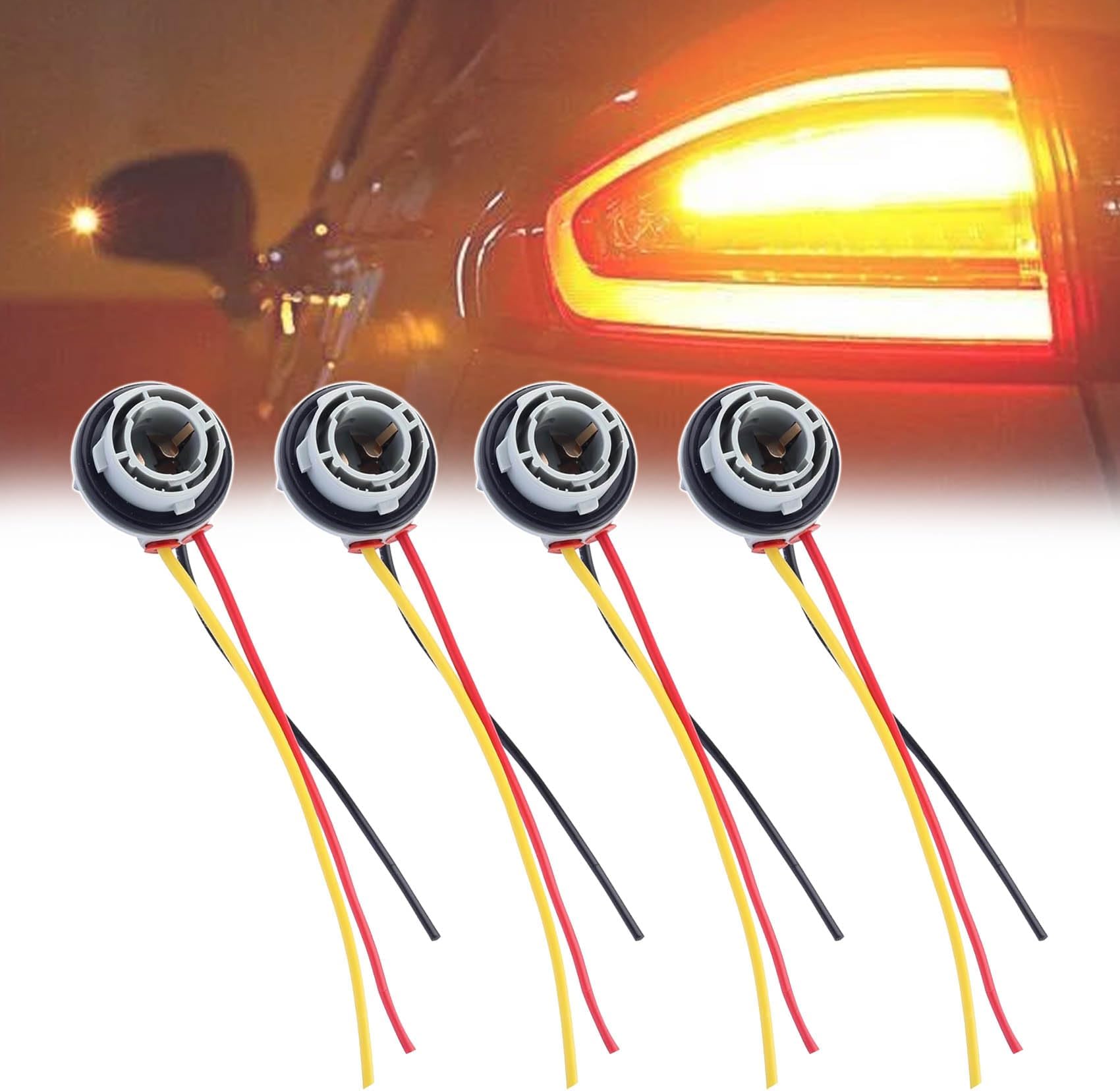 Amazon.com: Lecctso 4Pcs 1157 BAY15D Harness Plugs Connectors, Brake ...