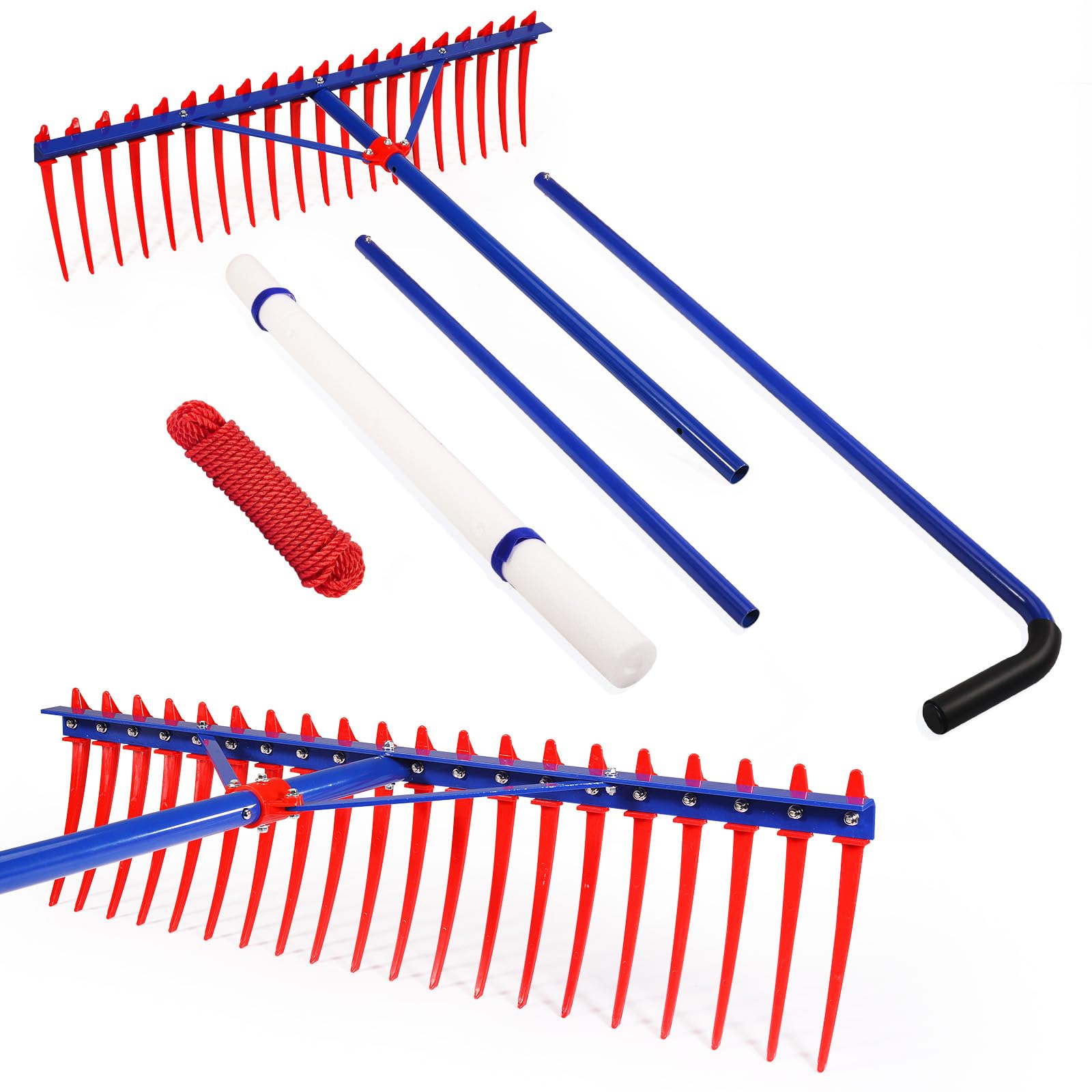 Amazon.com : YIVIKPE Extra-Large Heavy Duty Lake Weed Rake for Ponds ...