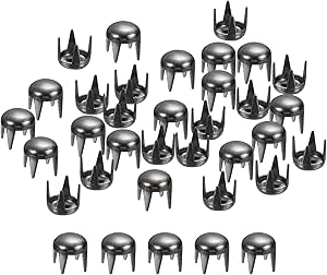 Amazon.com: uxcell 100Pcs 4mm Black Round Dome Studs Metal Claw Beads ...