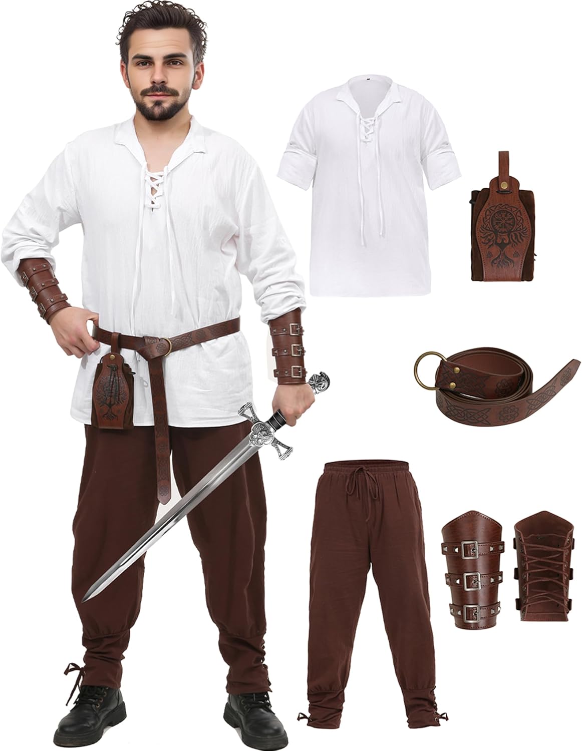 Renaissance Costume men Medieval Costume Men Viking Costume set ...
