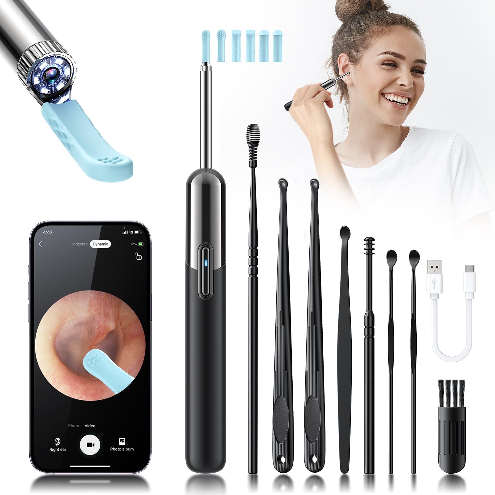 Amazon.com: Ear Wax Removal Tool Camera - Ear Cleaner with Camera, Home ...