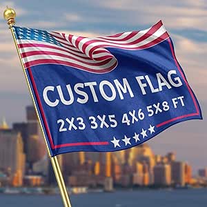 Amazon.com : Bulk Custom Flag 3x5 Ft Double Sided Outdoor,Personalized ...