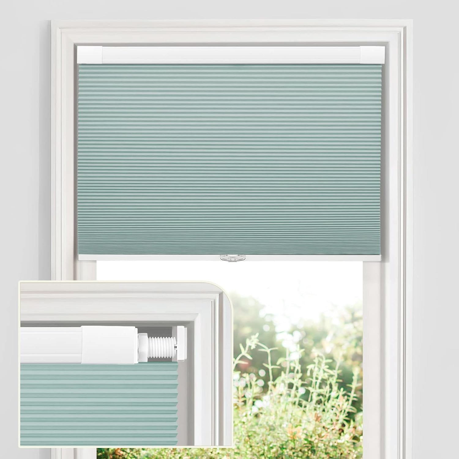 Amazon.com: MiLin Cordless Cellular Shades No Tools No Drill Blinds for ...