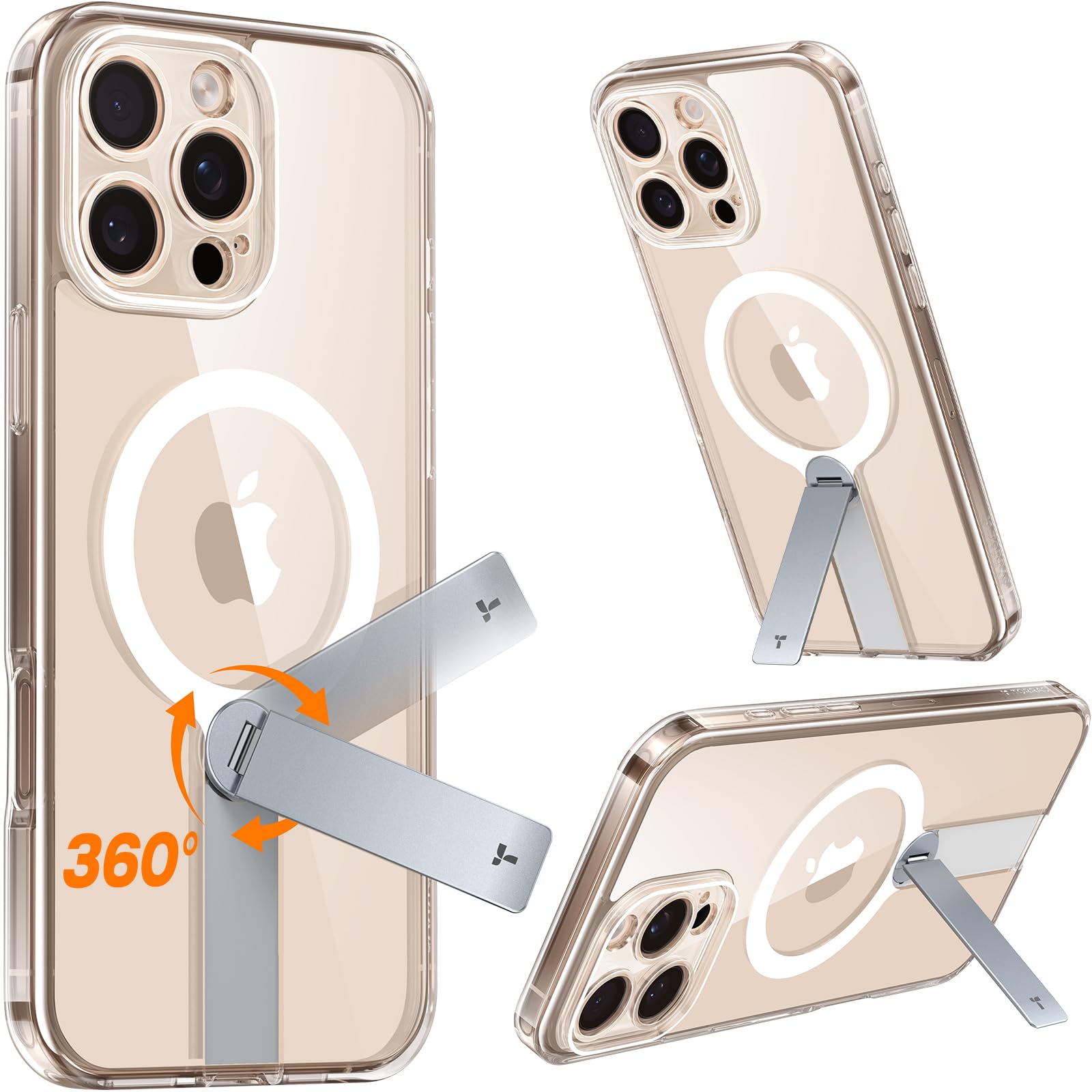 Amazon.com: TORRAS 360°Stand Magnetic Case for iPhone 16 Pro Max Case ...