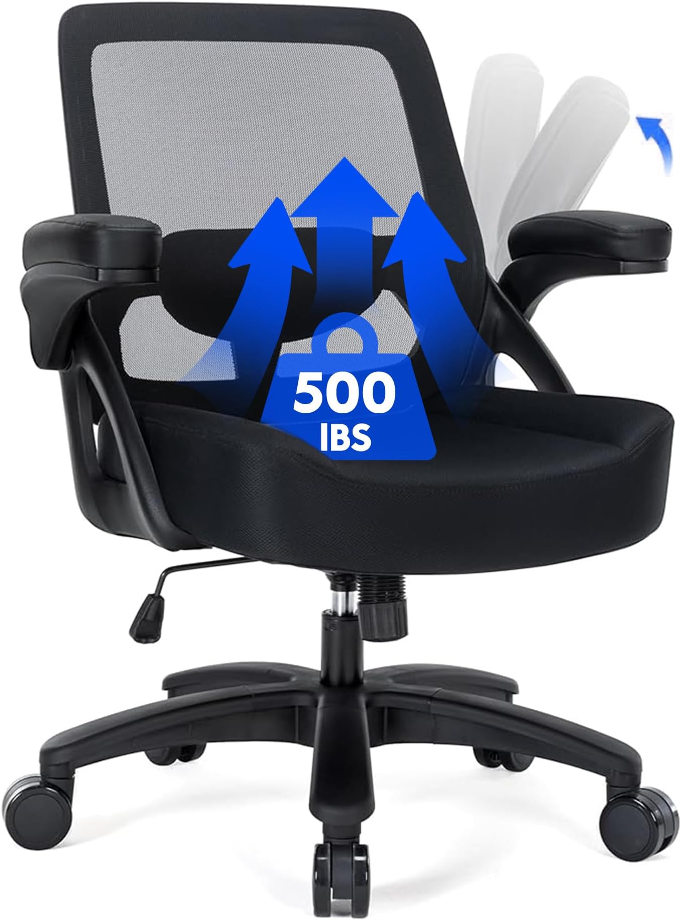 Amazon.com: FLEXISPOT 500LBS Big and Tall Home Office Desk Chair,Heavy ...