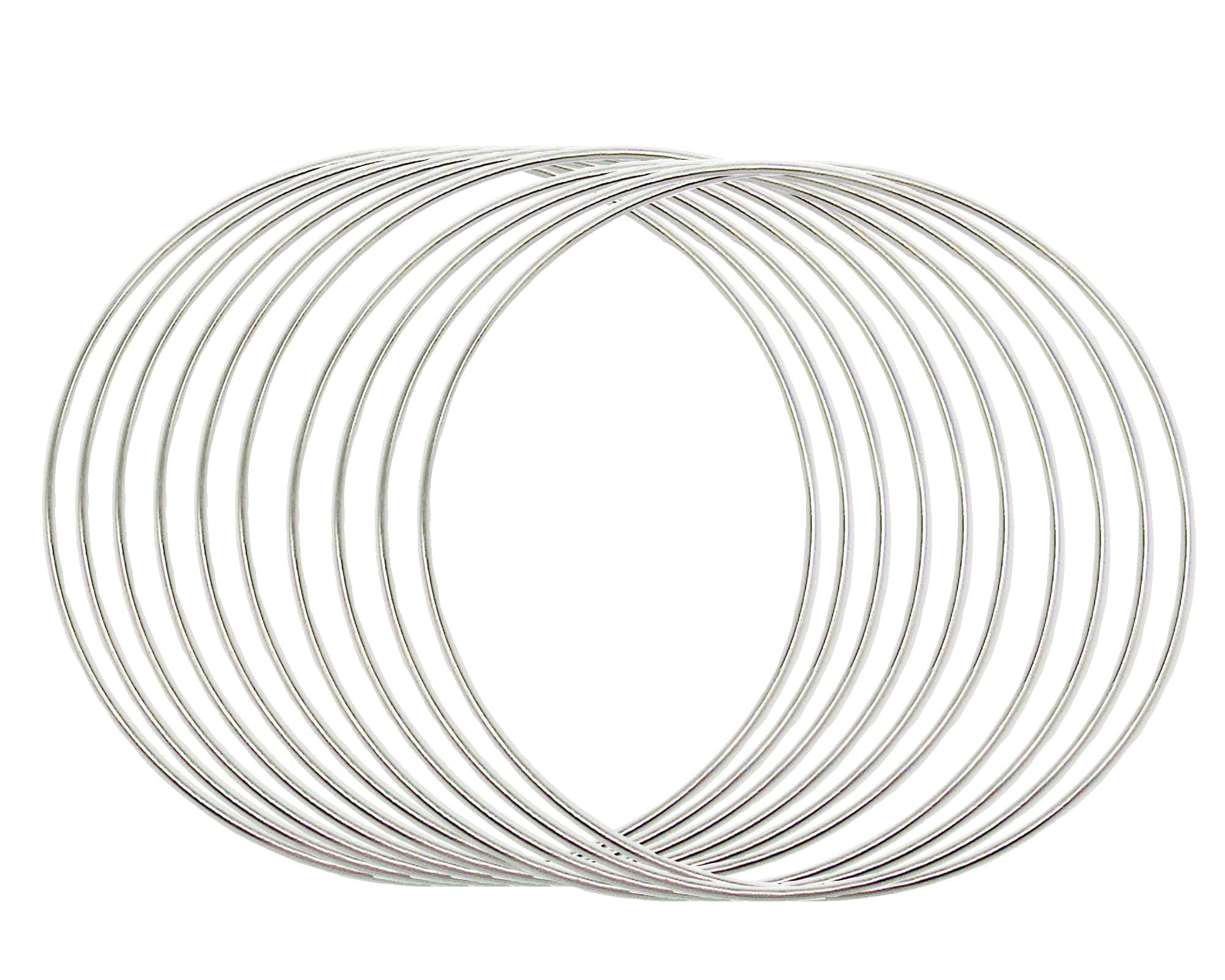 Amazon.com: PEPRMROE 10 Pcs 12 Inch Silver Metal Rings Hoops Macrame ...