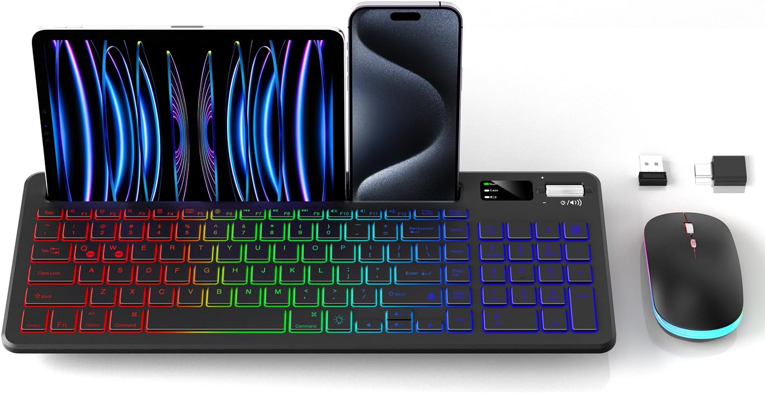 Amazon.com: Wireless Keyboard and Mouse Combo Backlit - Upgraded MARVO ...