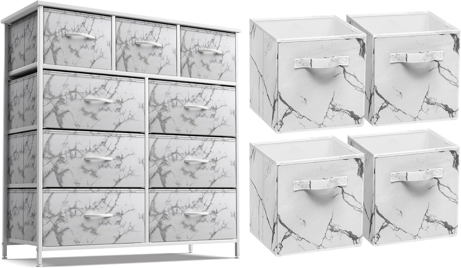 Amazon.com: Sorbus Marble Dresser with 9 Drawers + 11 Inch Marble Cube ...