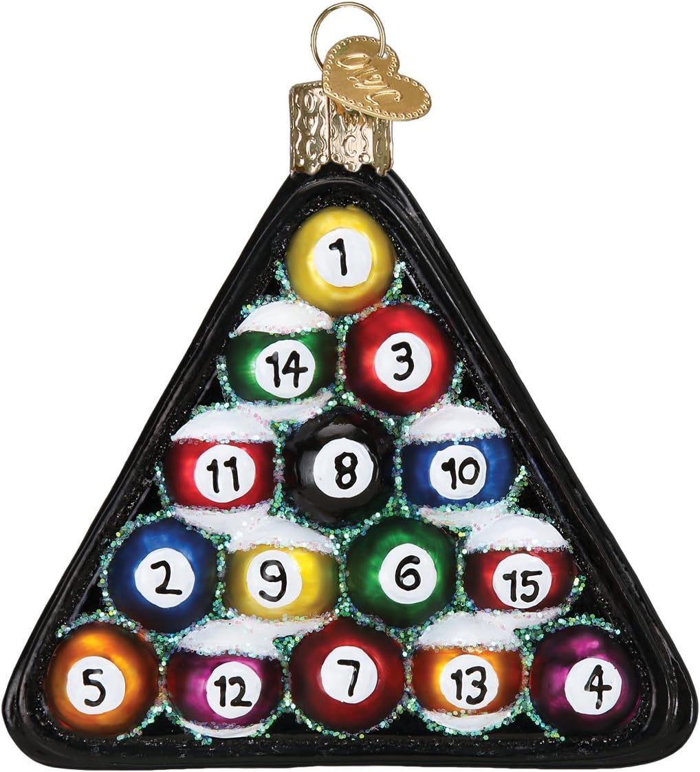 Amazon.com: Old World Christmas Billiard Balls Glass Blown Ornament for ...