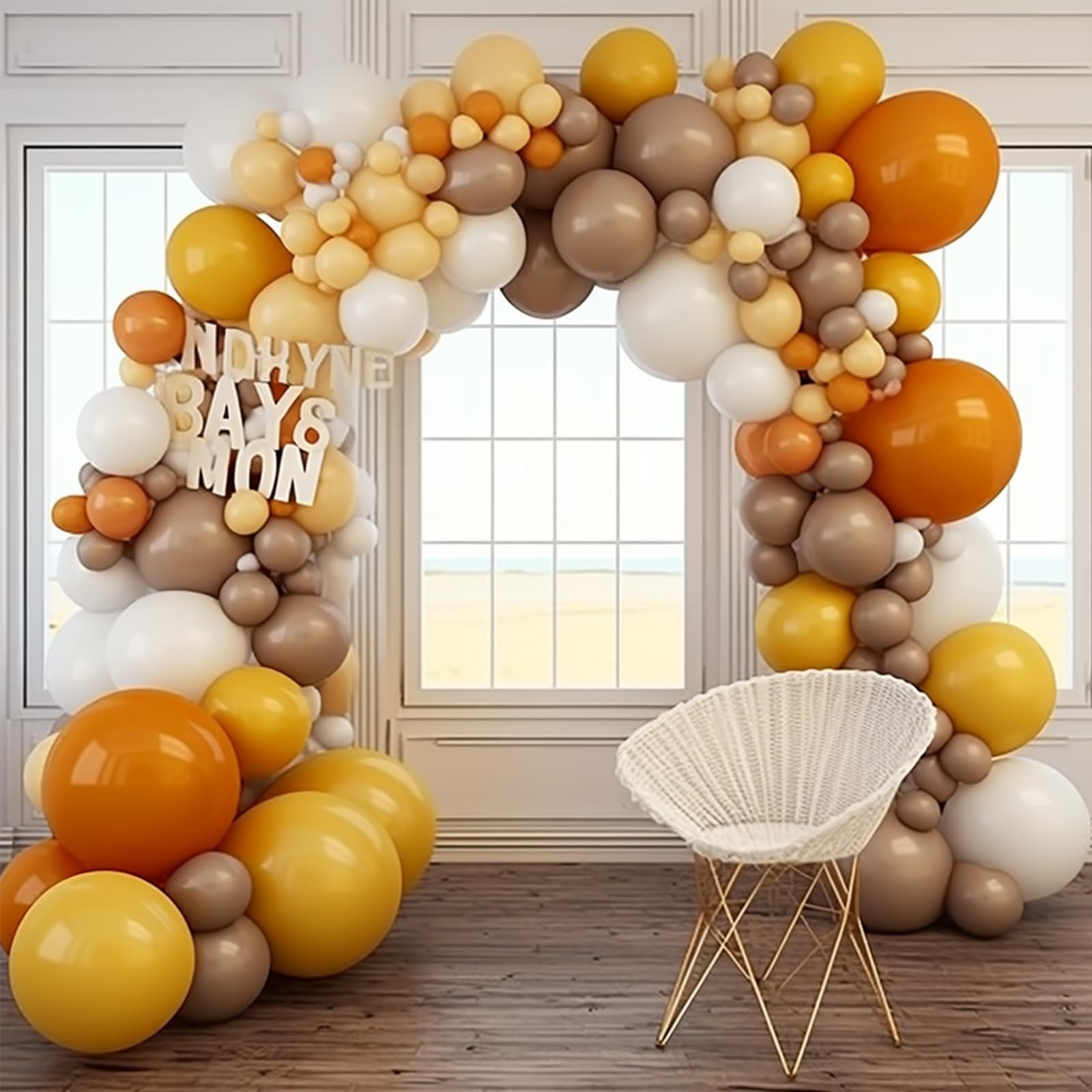 Amazon.com: PartyWoo Boho Brown and Yellow Balloons, 140 pcs Boho Brown ...