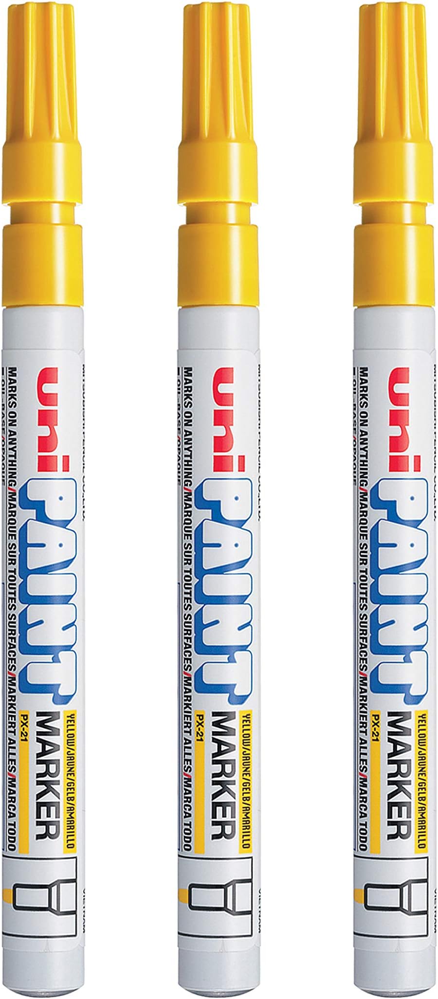 Uniball PX21 Paint Markers (Yellow Ink, Pack Of 3), medium, UNMRPX21YL3 ...